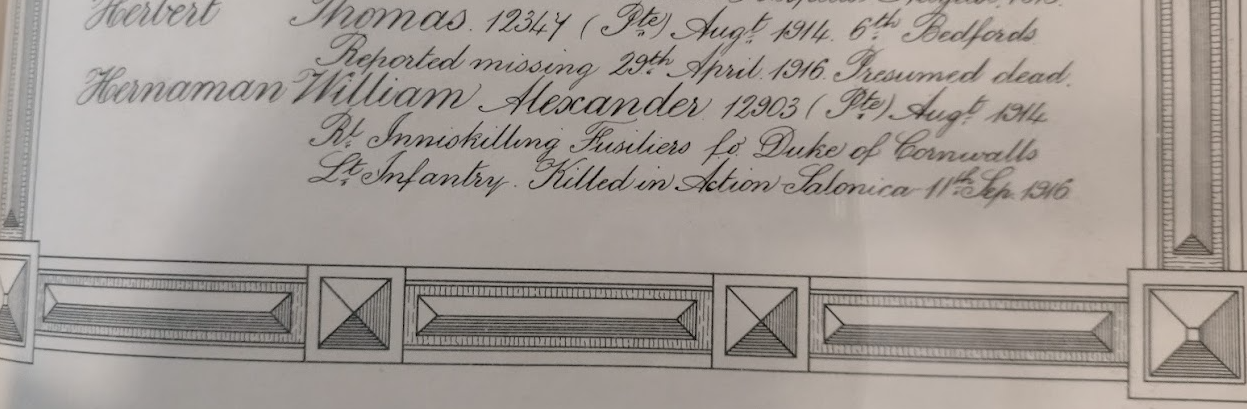 Remembering William Hernaman – Salonika Campaign Society, 1915-1918